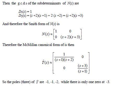 Solved Consider the transfer function matrix 8 1 叶 t Chegg com