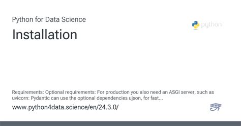 installation python for data science 24 3 0