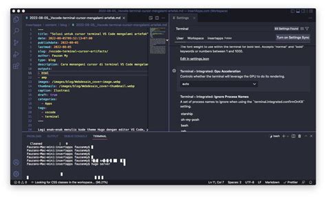 Solusi Kursor Terminal Vscode Muncul Artefak Insertapps