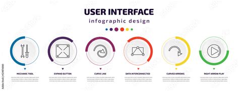 User Interface Infographic Element With Icons And 6 Step Or Option