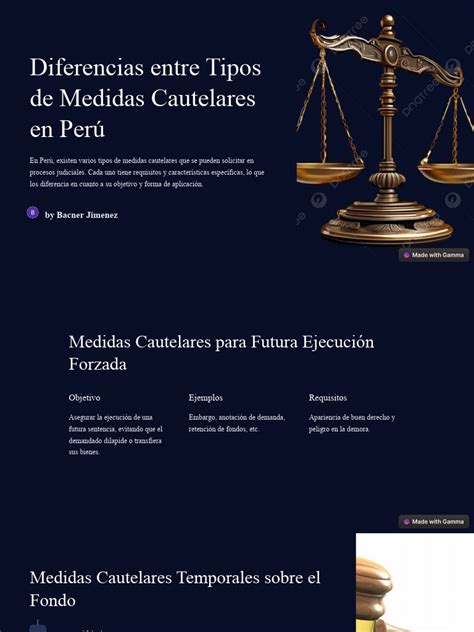 Diferencias Entre Tipos De Medidas Cautelares En Peru Pdf Mandato