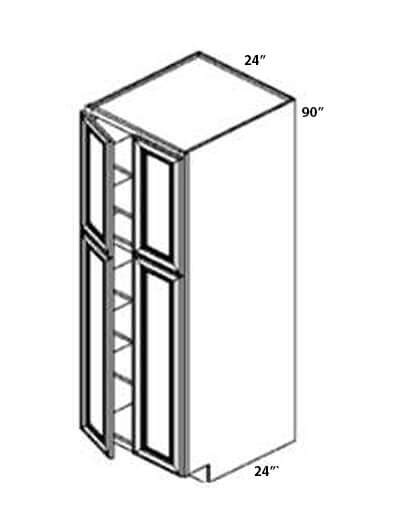 Weston Shaker 24x90 Double Door Tall Pantry Cabinet