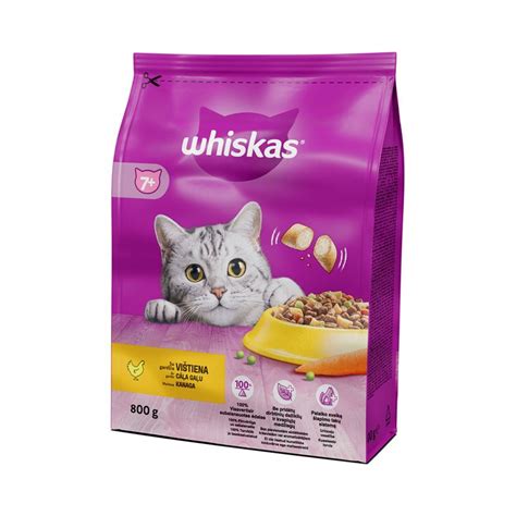 Täistoit Kassi Kuivsööt Kanalihaga 7 Whiskas 800g Kassitoidud