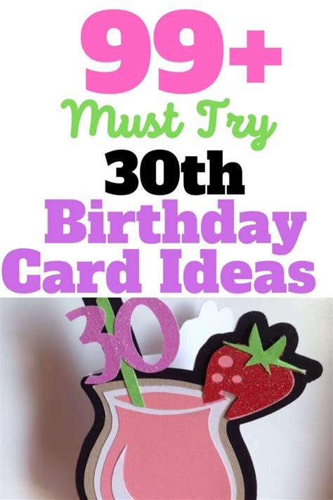 99 Must Try Ideas For Unique 30th Birthday Cards