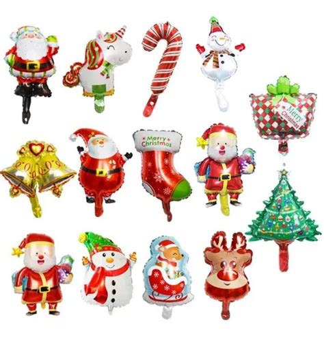Globos papel metalizado Laj variedades navideño 40 10 packs de 10
