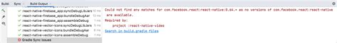 Could Not Find Any Matches For React Native064 Required Byproject React Native Video