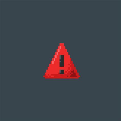 Triangle Exclamation Mark In Pixel Art Style 23018517 Vector Art At