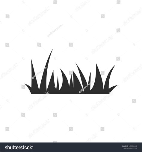 Black Lawn Grass Icon Vector Design Stock Vector Royalty Free 1486599482 Shutterstock
