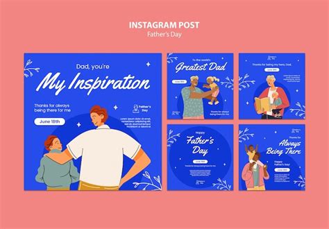 Publicaciones de instagram de celebración del día del padre Archivo