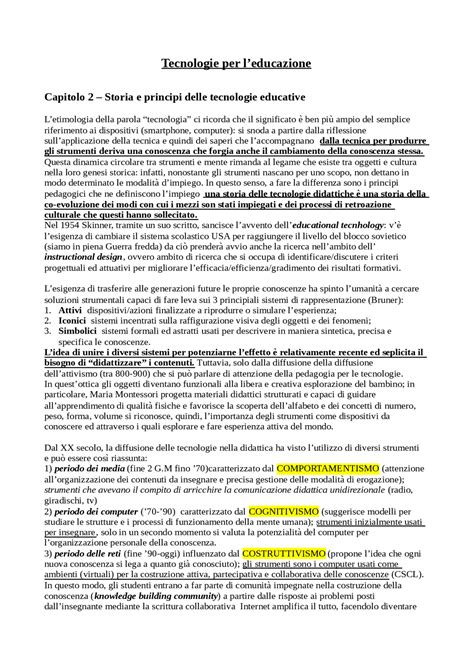Riassunto Del Libro Tecnologie Delleducazione Docsity