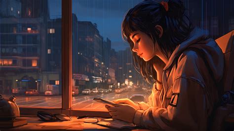 Lofi Anime Girl K I Wallpaper Pc Desktop