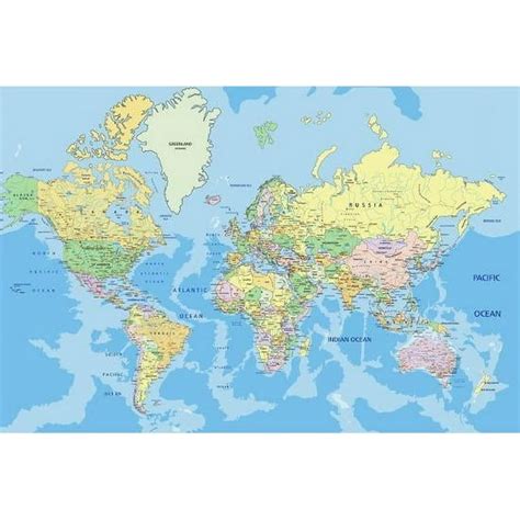 A New Highly Detailed Political World Map With Labelingvector