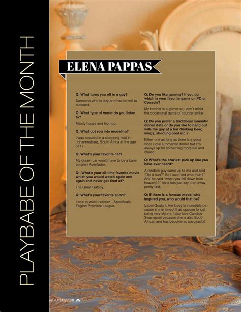 Elena Pappas Mancave Playbabes Magazine Marchapril 2014 Issue