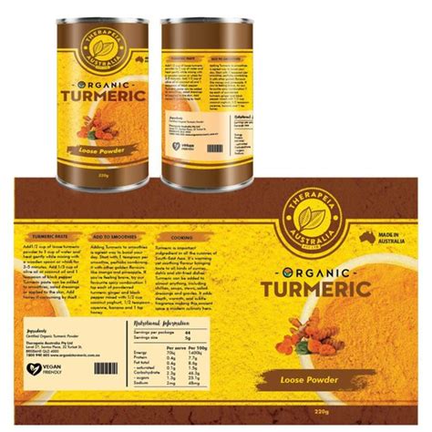 Designs Tumeric Powder Container Design Product Label Contest