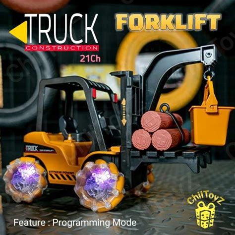 Promo Mainan Rc Remote Control Truck Forklift Truk Alat Berat 21ch