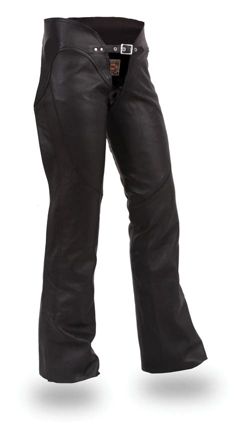 Womens Low Rise Leather Chaps Premium Naked Leather C1003 Dl