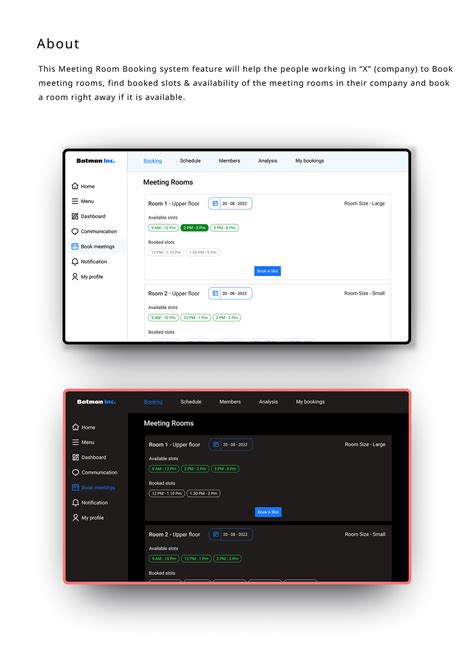 Meeting Room Booking System On Behance