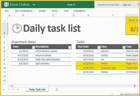 Free Excel Task Management Tracking Templates Of Daily Task List Template For Excel