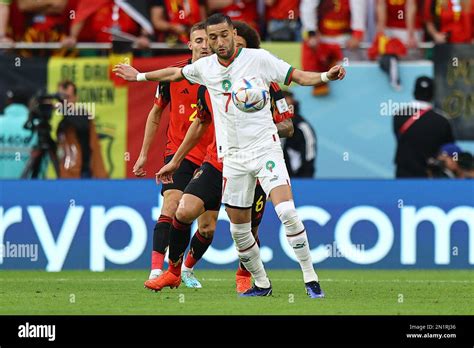 Hakim Ziyech During The Fifa World Cup Qatar 2022 Group F Match Between