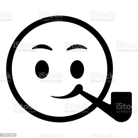 Visage Souriant Vecteur Dicône Emoji Signe Démoticône Émotions