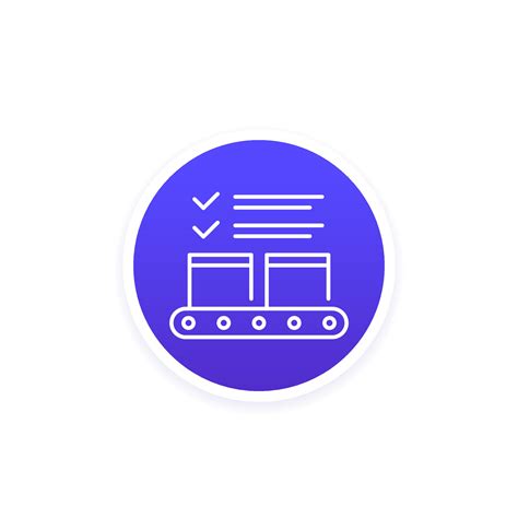 Quality Control In Production Icon Line Design Vector Art At