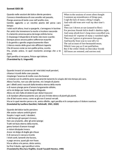 William Shakespeare Sonnets Appunti Di Letteratura Inglese Docsity