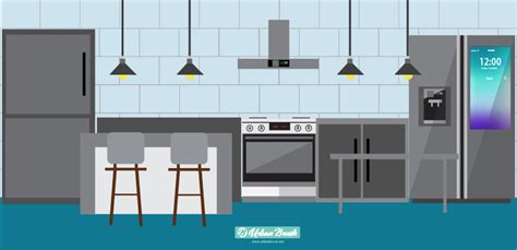 주방 일러스트 Ai 무료파일 Kitchen Illustration 어반브러시