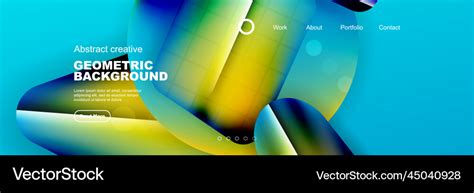 Bright Glossy Overlapping Geometric Shapes Vector Image