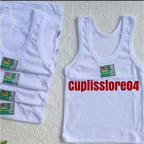 Jual Singlet Agree Putih Polos St Kaos Dalam Anak Polos Shopee Indonesia