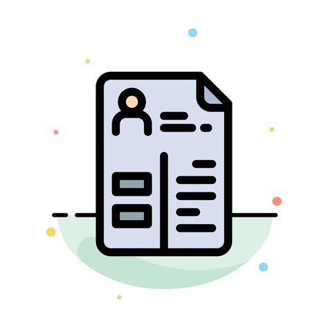 Curriculum Cv Job Portfolio Abstract Flat Color Icon Template 13149020 Vector Art At Vecteezy