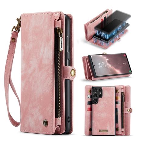 Caseme Multi Slot Suojakotelo Samsung Galaxy S23 Ultra Vaaleanpunainen