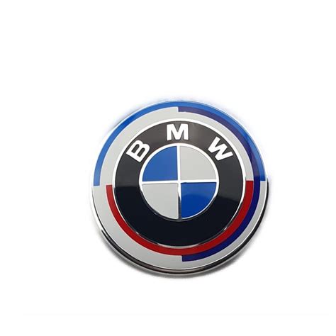 Емблема Bmw за преден капак или багажник 74 мм 50 то юбилейно