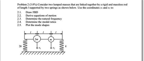 SOLVED Use Vibrations Responses Will Give Thumbs Up Problem Consider Two Lumped