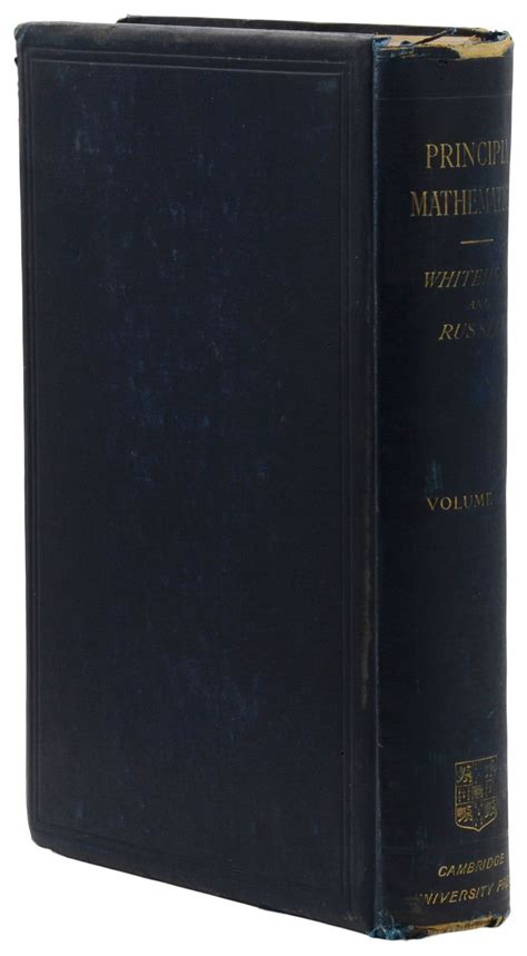 Principia Mathematica By Russell Bertrand Alfred North Whitehead 1913 First Edition