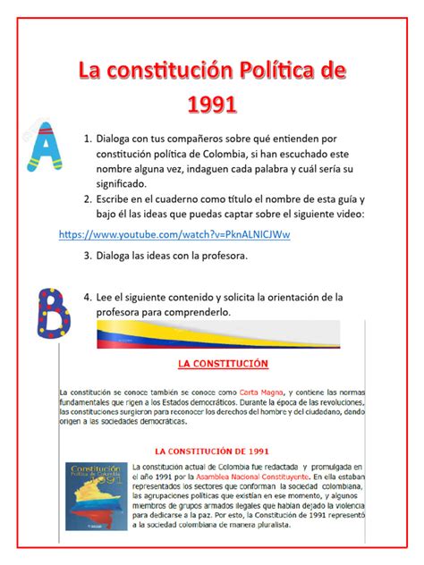 5° La Constitución Política De 1991 Pdf