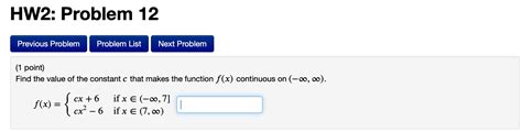 solved hw6 problem 3 previous problem problem list next