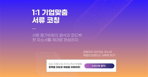 코칭패스 기업 맞춤 11 서류 코칭