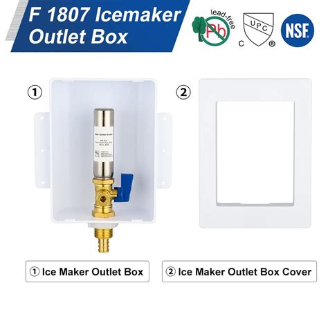 Snapklik Com EFIELD Premium Ice Maker Box 1 2 Inch Crimp Pex Inlet Installed 1 4 Turn Ball Valve