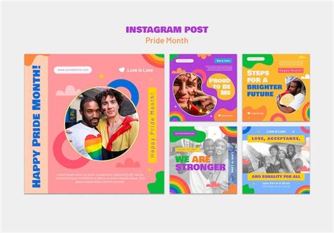 Free Psd Pride Month Celebration Instagram Posts