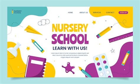 Modelo De Creche De Design Plano Vetor Grátis