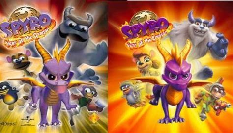 Spyro Reignited Trilogy Original Vs Remake Box Art Comparison N4g