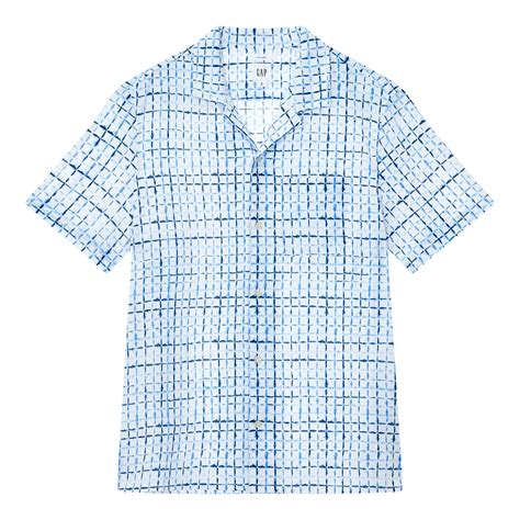★갭 남성 21년 Summer★ 텍스처드 체크 숏 슬리브 셔츠 Sivillage