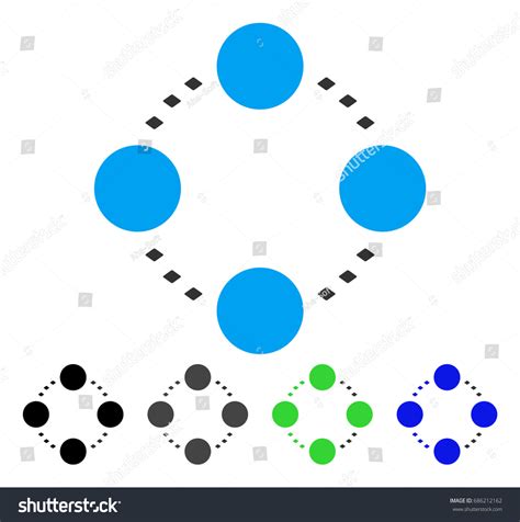 Circular Relations Flat Vector Illustration Colored Stock Vector