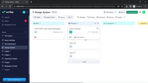 Wrike Creating An Automation Workflow Flow On Web Page Flows