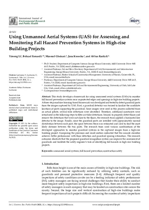 Pdf Using Unmanned Aerial Systems Uas For Assessing And Monitoring