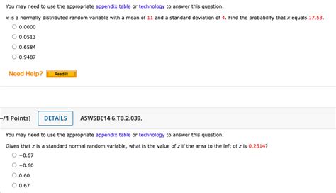 Solved You May Need To Use The Appropriate Appendix Table Or