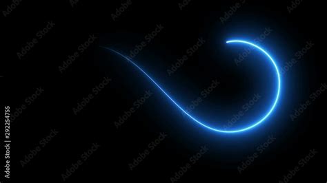 Infinite Loop Symbol In Neon Blue Light On Black Background Infinity Laser Espectrum Endless