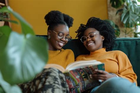 Couple Lgbt African American Reading Free Photo Rawpixel