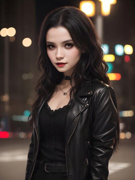 Premium Ai Image Beautiful Vampire With A Good Figure She Was Walking