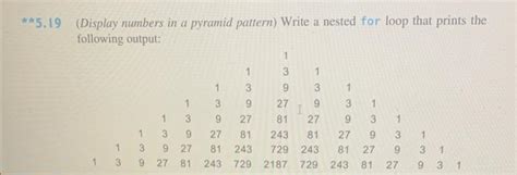 Solved Display Numbers In A Pyramid Pattern Write A Chegg